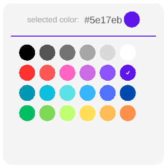 Predefined color pickers | Color Picker Package